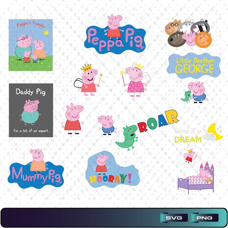 Peppa Pig Svg - Etsy UK