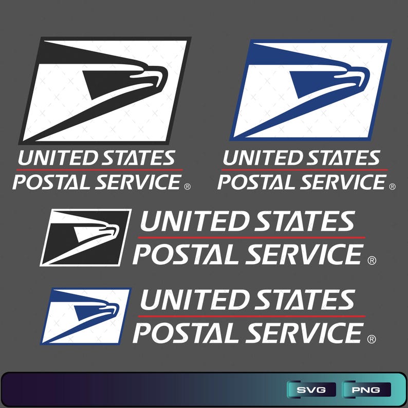 USPS Postal Service SVG and PNG Files - Etsy