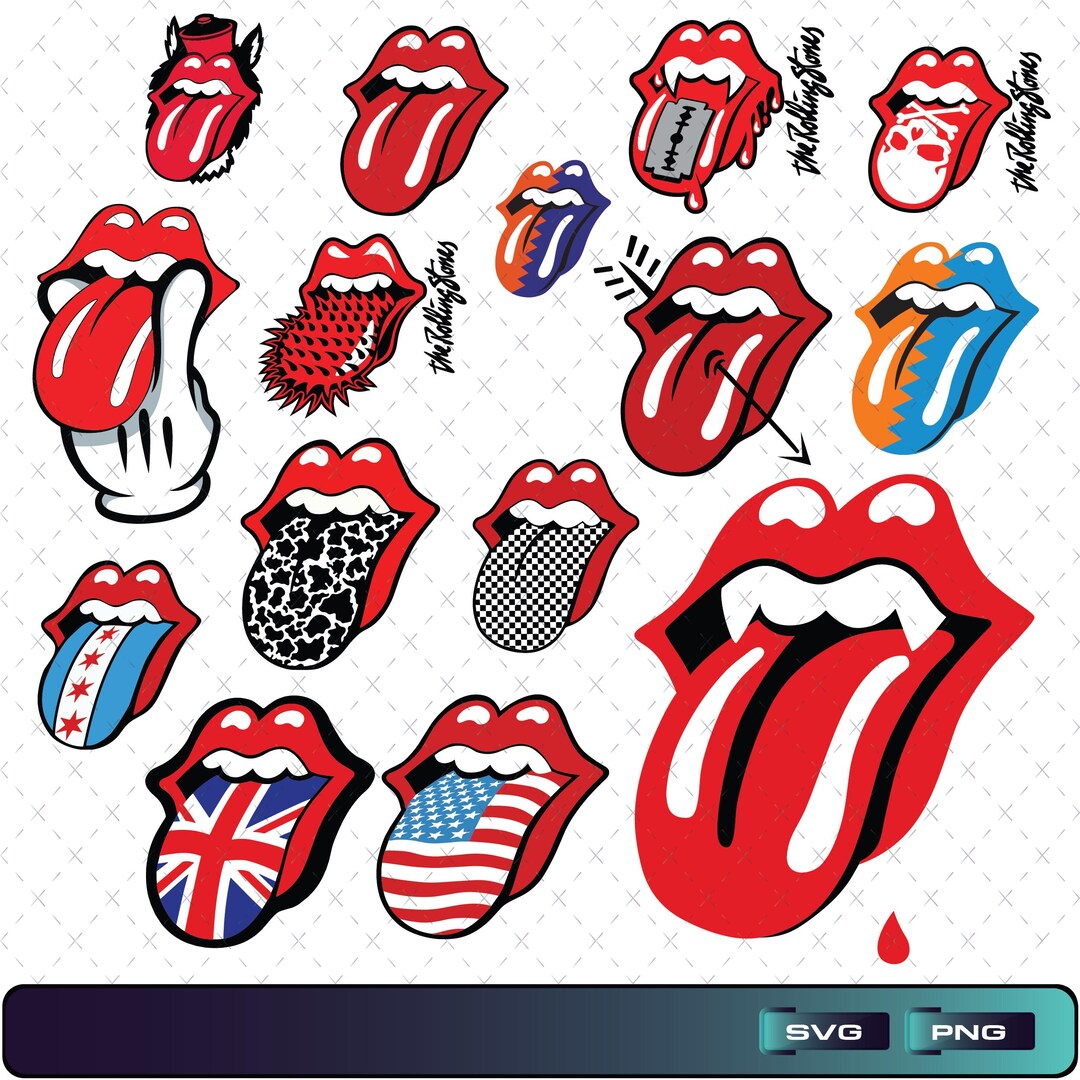 Lips and Tongue SVG, and PNG Files - Etsy