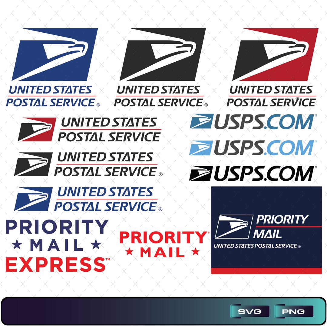 Postal Service Bundle SVG and PNG Files mirrored Images Included - Etsy