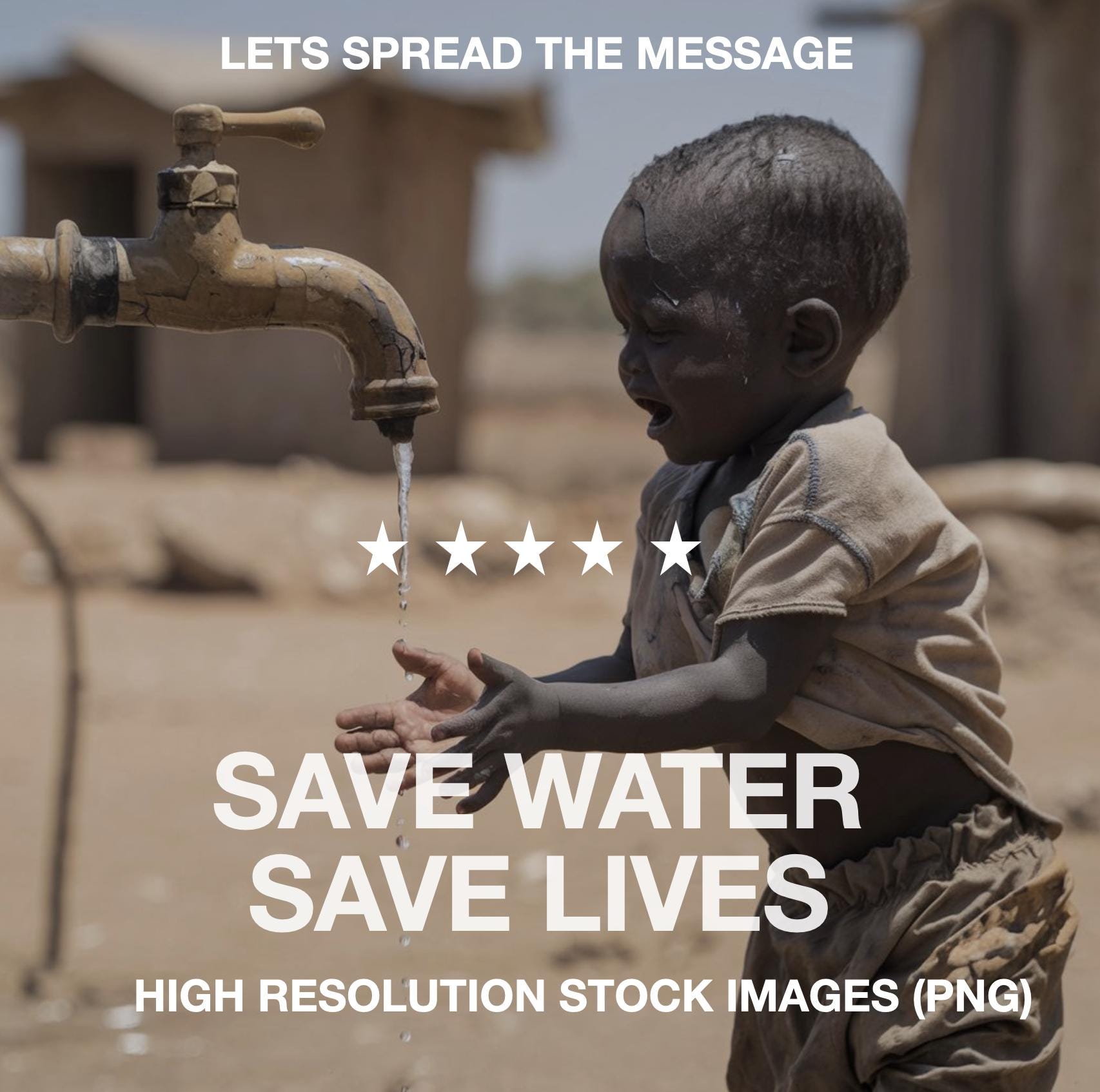Save Water Awareness | Stock Images Bundle | 15 Powerful Images | PNG ...