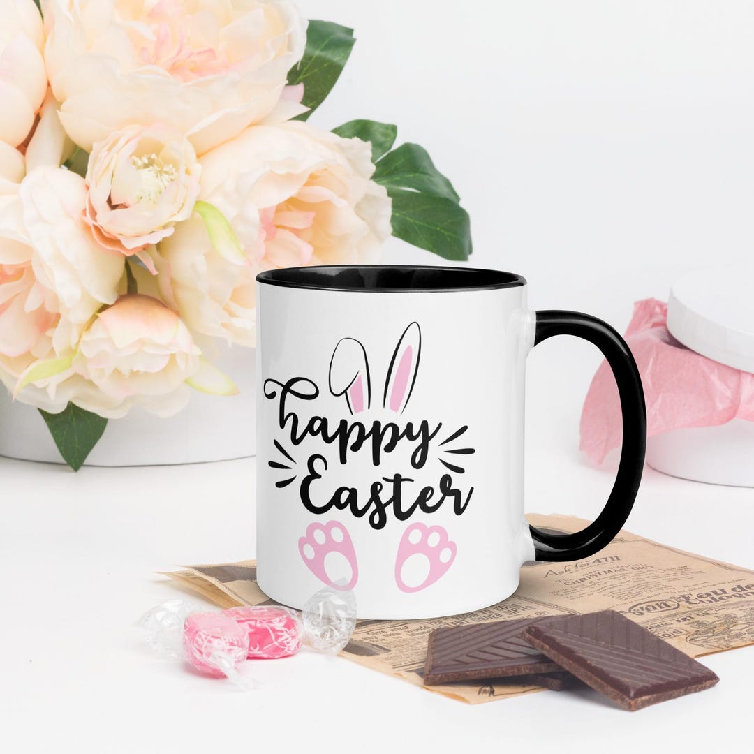 Easter Bunny Mug - Colorful Happy Easter Cup/spring Holiday Mug - Cute ...