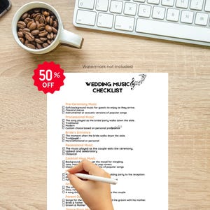 Wedding Music Checklist, Printable Wedding Planner, PDF File, to Do ...