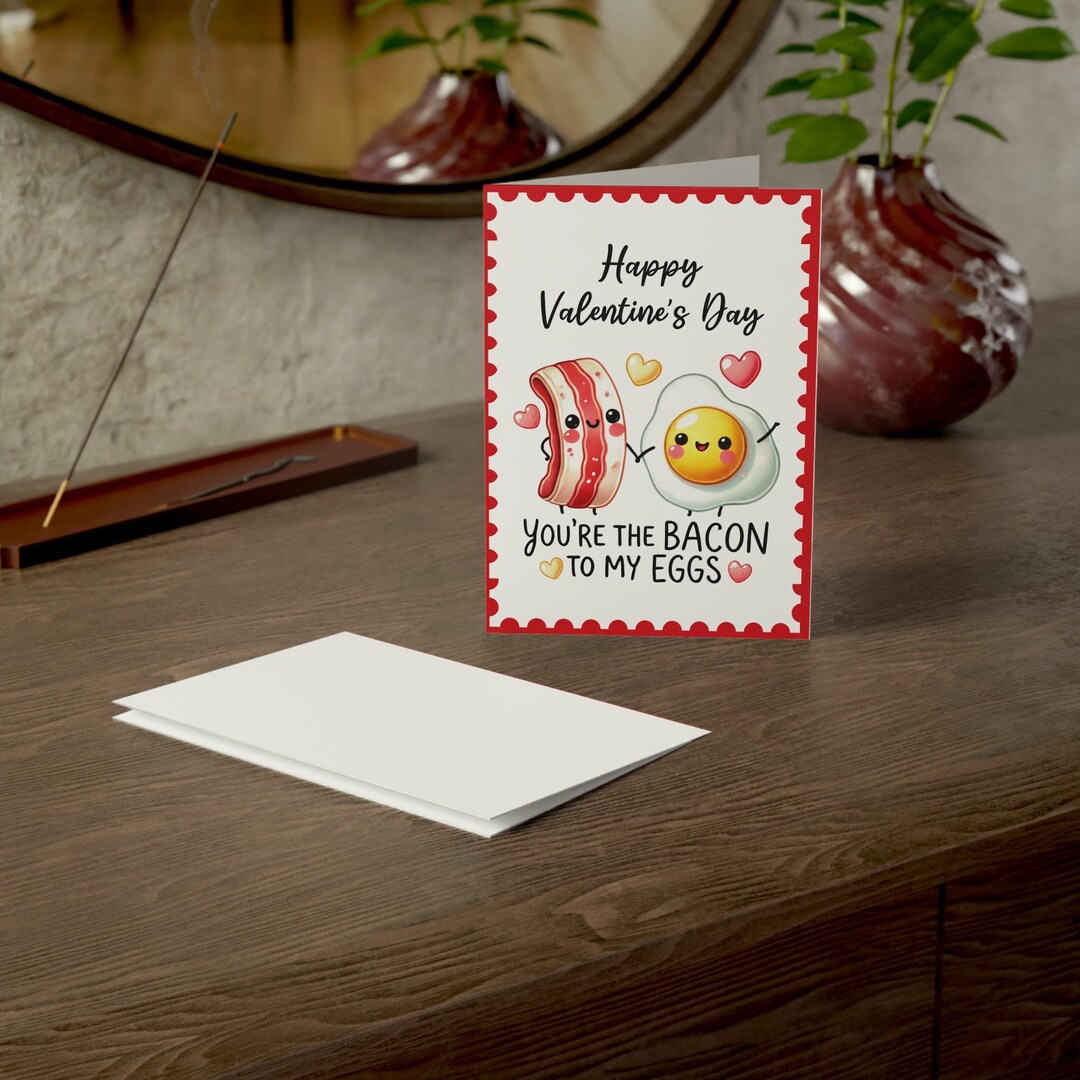 Funny Bacon and Eggs Pun Card: Friendship Love Note - Etsy