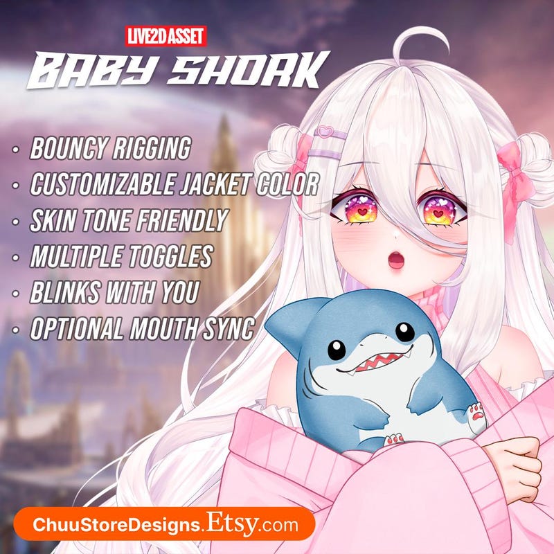 Shark Vtuber - Etsy