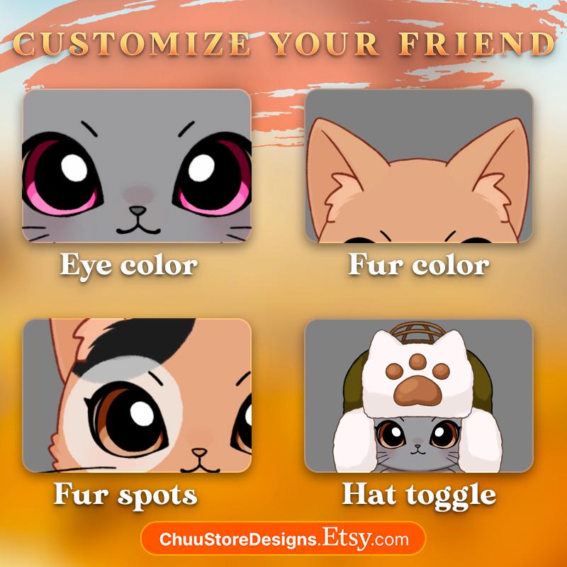 Huggable Feline Companion | Live2d Vtuber Asset - Etsy