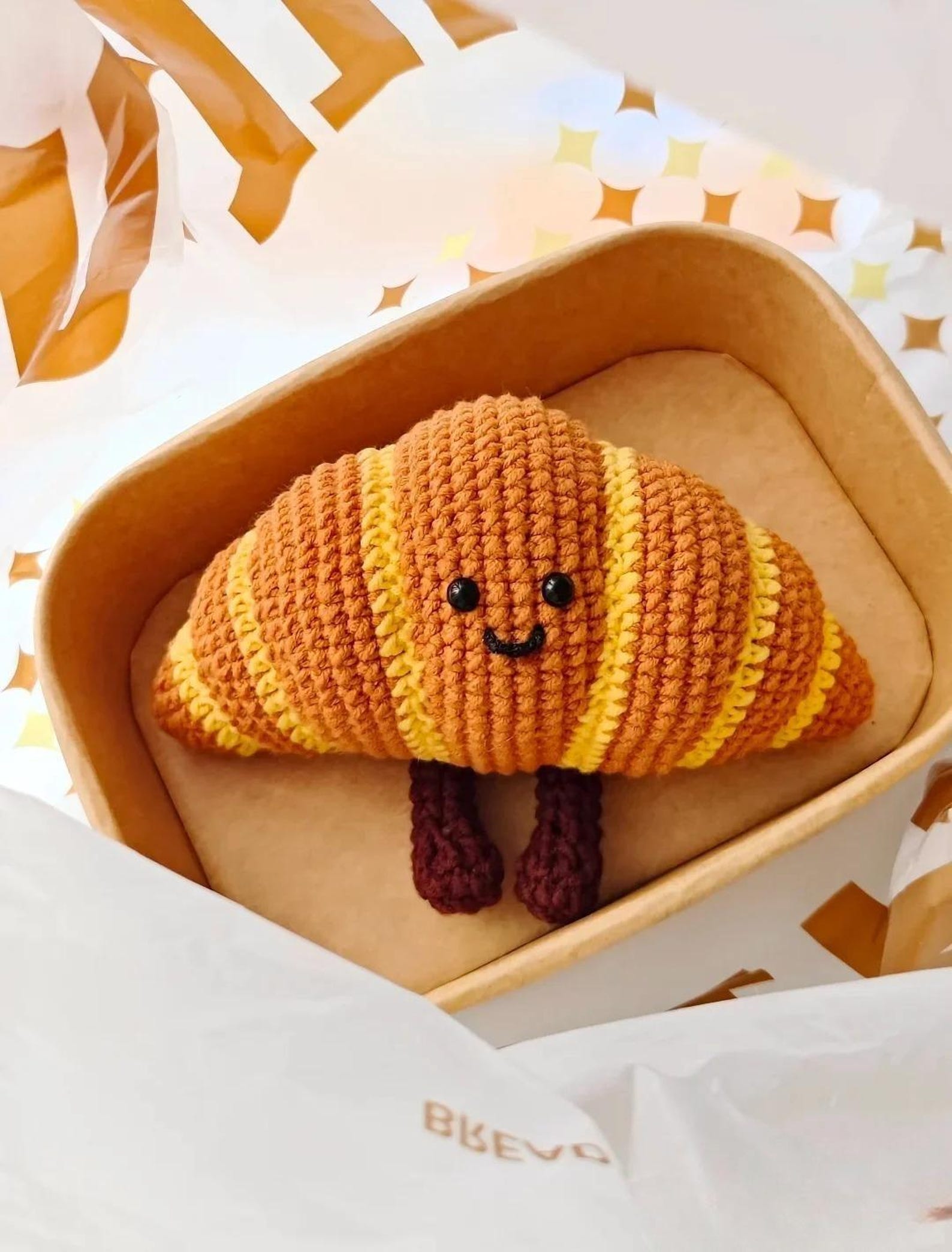 Crochet Croissant Amigurumi PDF Pattern, How to Make Jellycats Bread ...