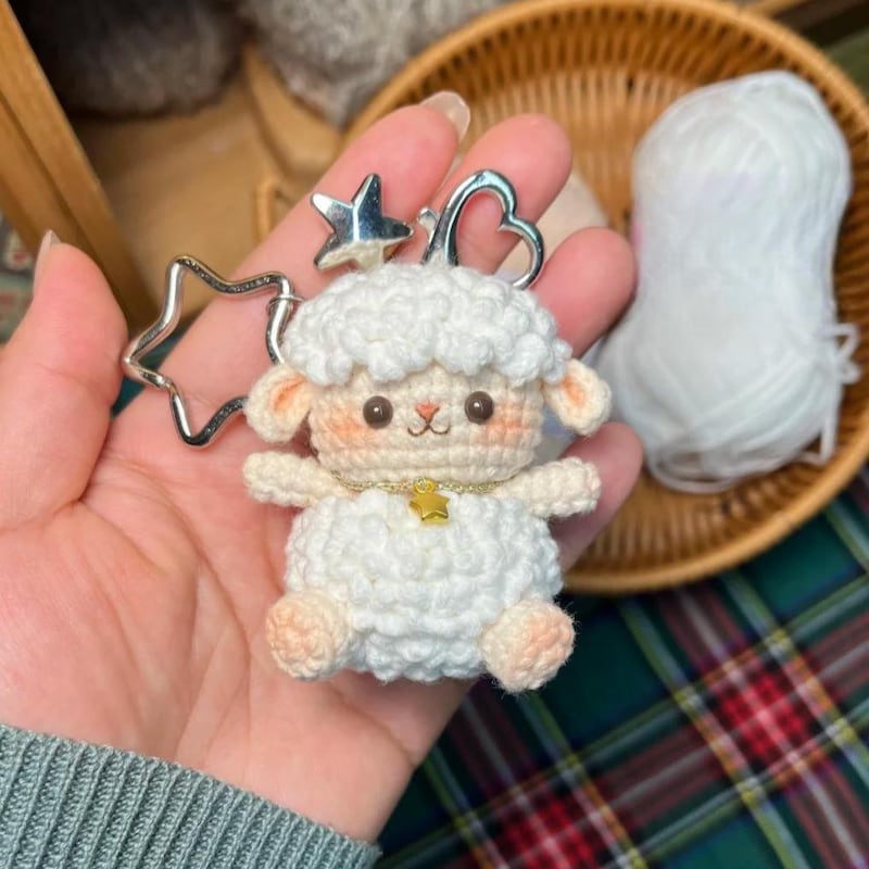 Sleutelhanger schaap - Etsy Nederland