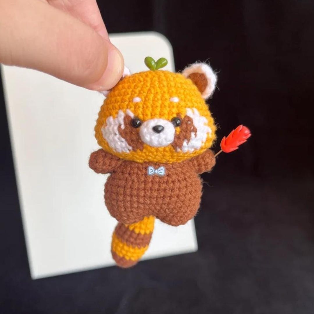 Mini Red Panda Crochet PDF Pattern, Cute Animal Keychain Crochet ...