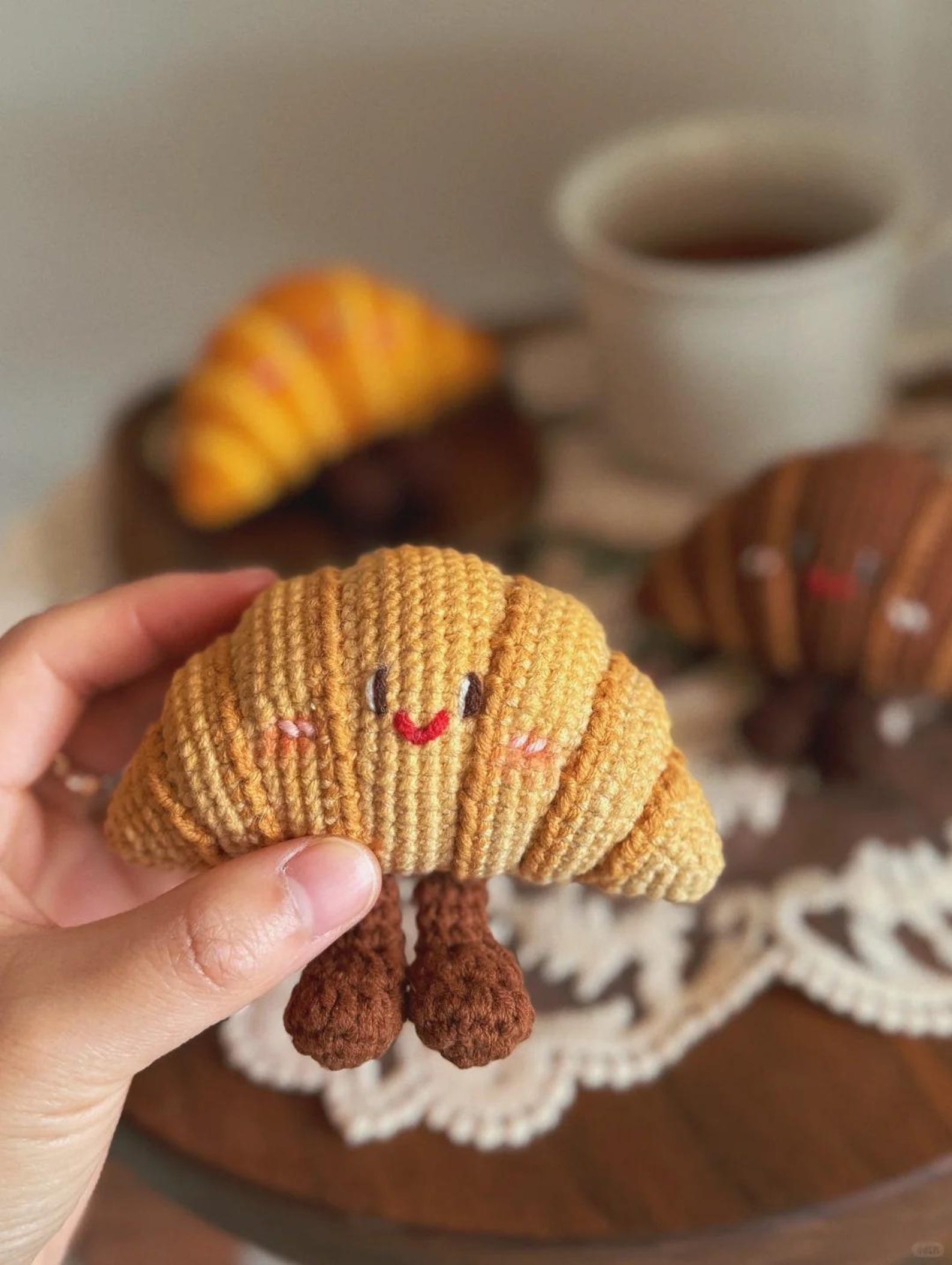 Crochet Croissant Amigurumi PDF Pattern, How to Make Cutes Bread ...