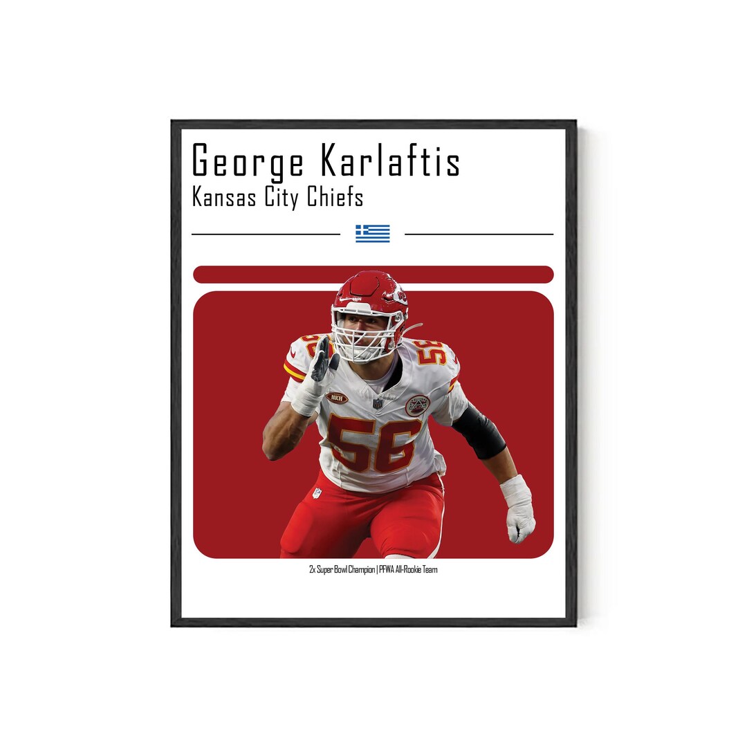 George Karlaftis Digital Art Print Kansas City Chiefs Football Wall Art ...
