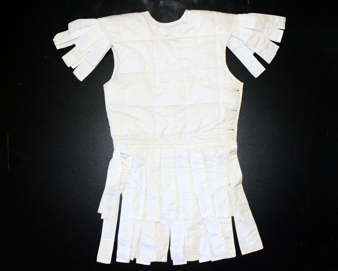 Padded White Gambeson Without Sleeve Aketon Viking for LARP Cosplay ...