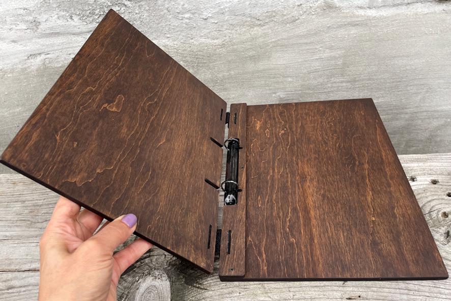 Wooden Menu Folder With Leather Strap, Restaurant Menu Folder, Menu ...
