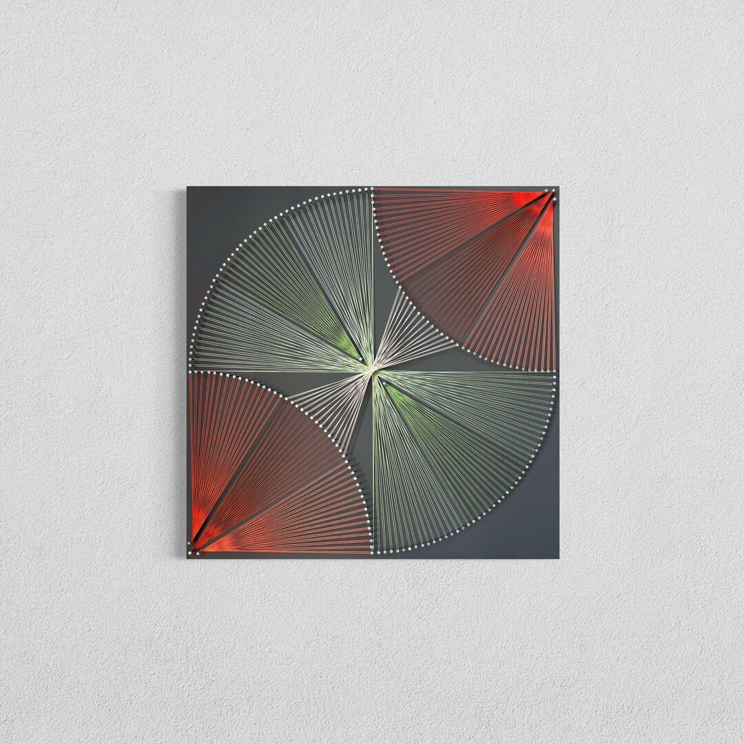 QUADRANT - Handmade String Art - Modern Wall Decor for Living Spaces ...