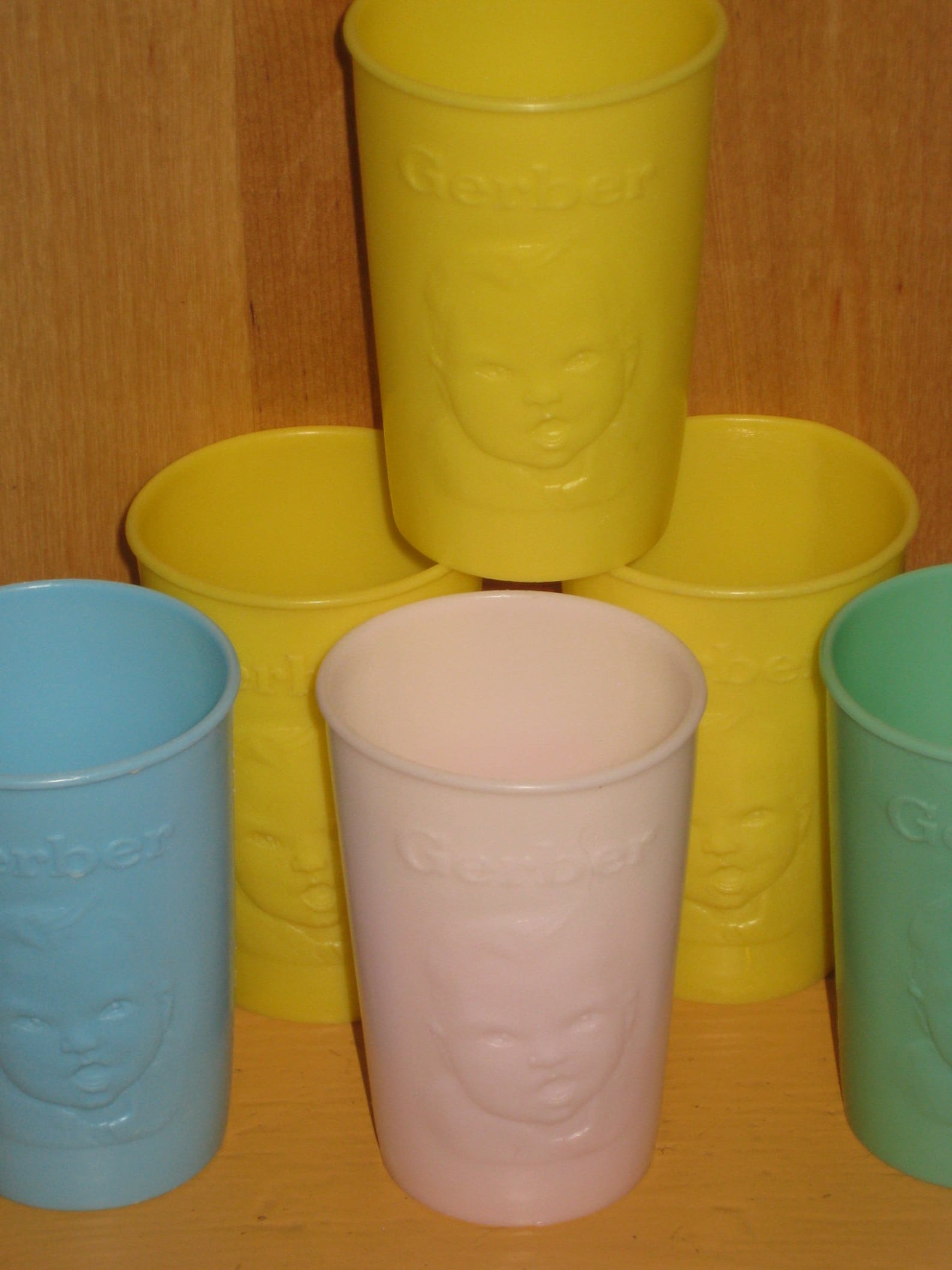 Gerber Baby Tumblers Drinking Glasses Set 6 Daycare Cups Plastic ...