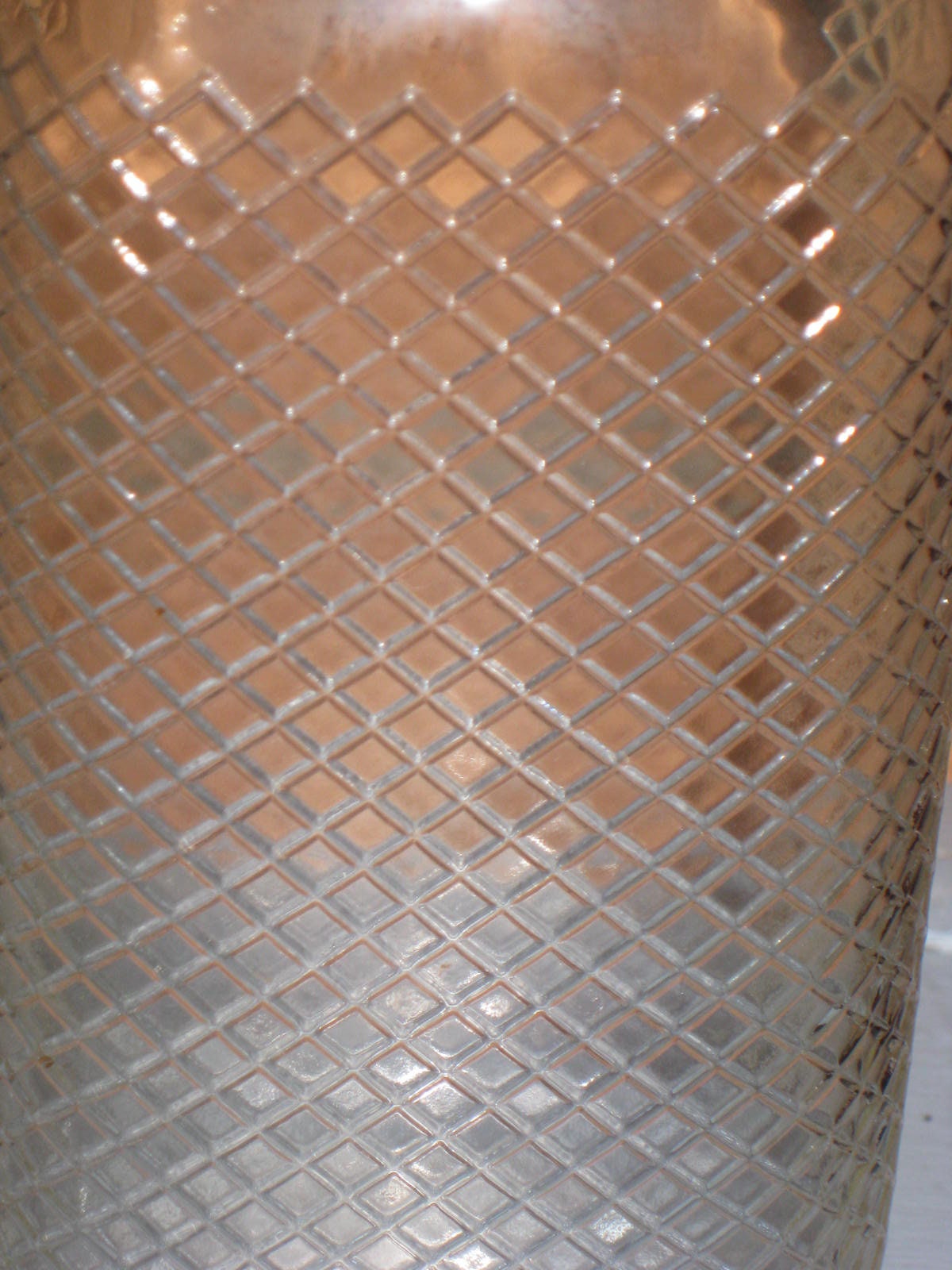 Antique Jars Canister Set 4 Clear Glass Diamond Embossed Grid Waffle ...