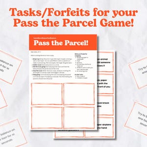 Printable Forfeits for Pass the Parcel - Etsy UK