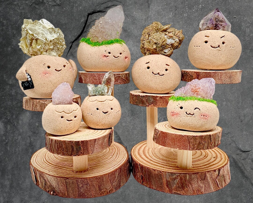 Raw Crystal Figures, Smiling Stones, Desk Pet, Raw Minerals, Geodes, Crystal Craft, Crystal ...