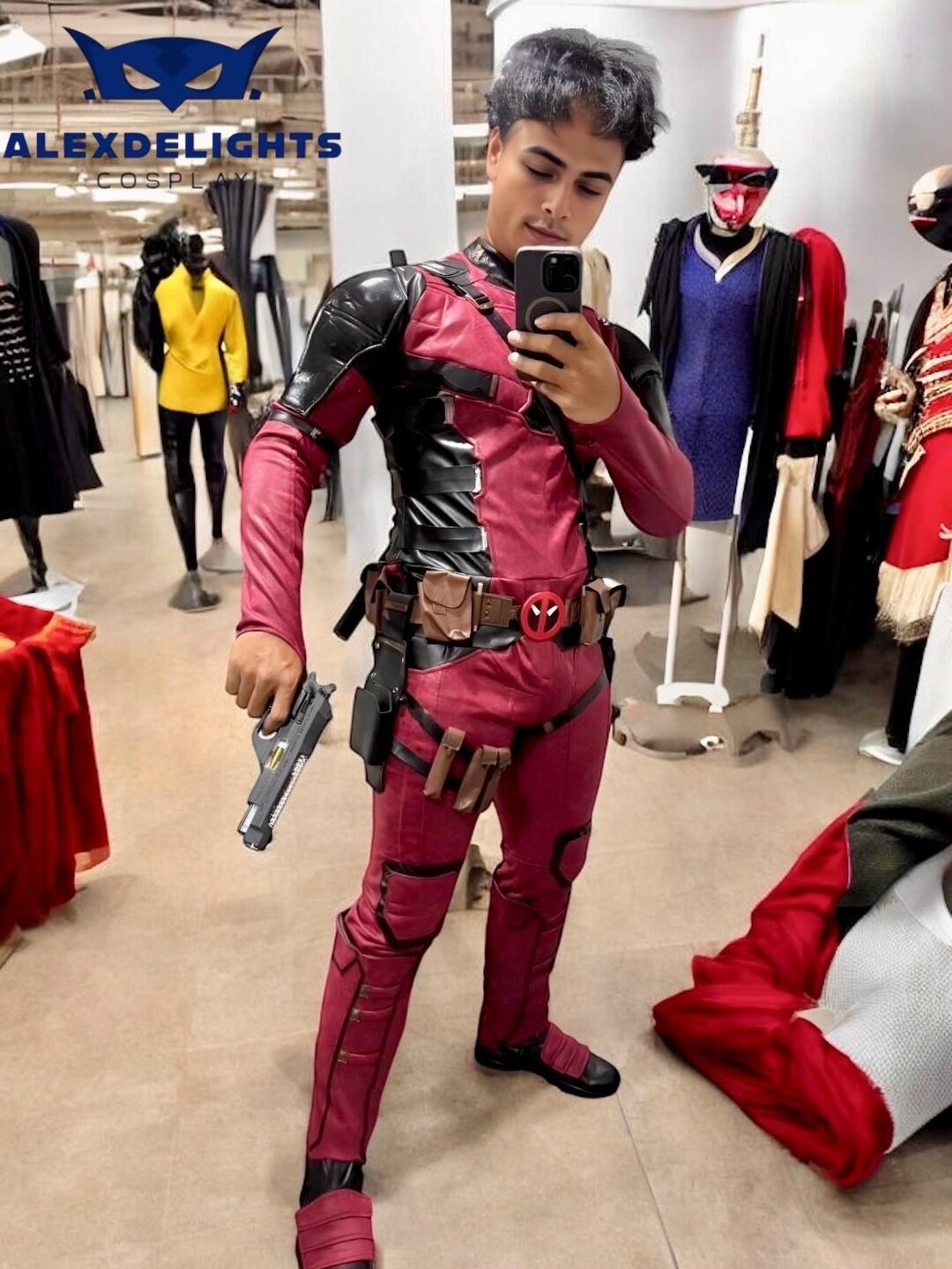 Complete Red Suit Superhero Cosplay - Etsy