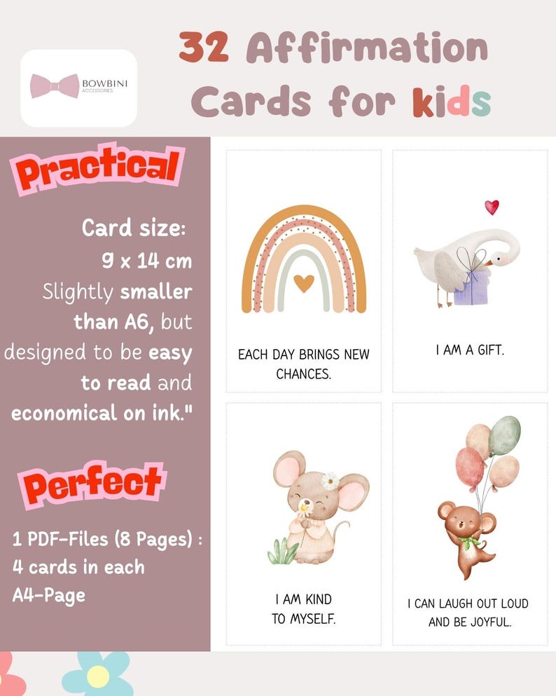 32 Kids Affirmation Cards I Printable Positive Affirmations for ...