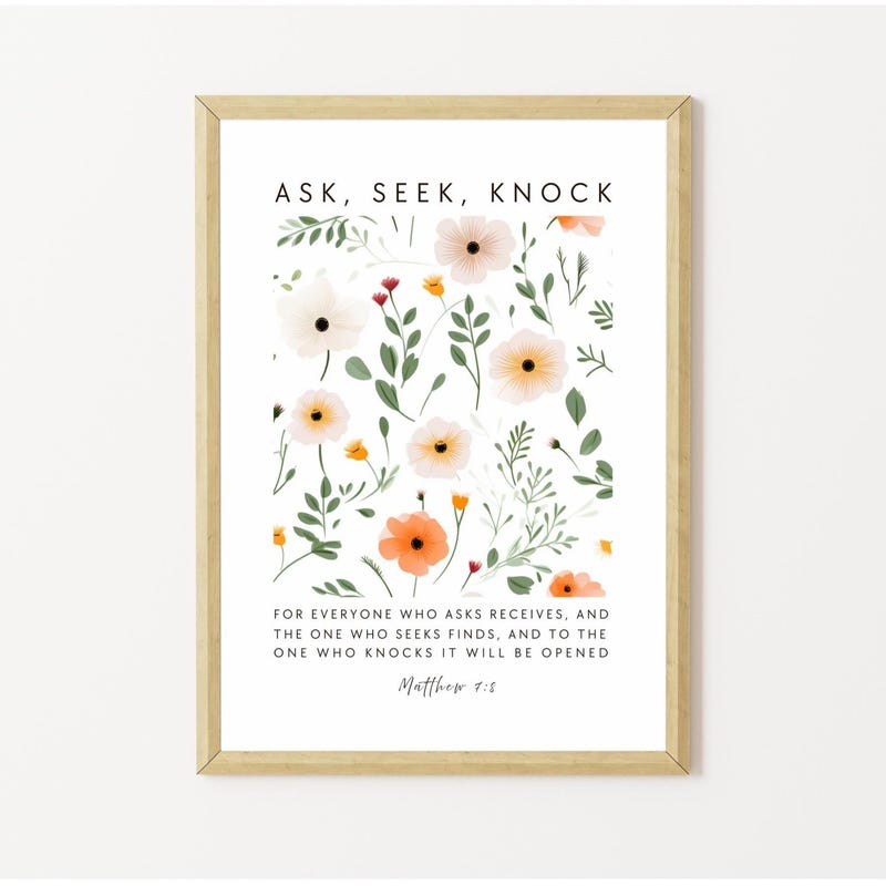 Ask Seek Knock - Etsy