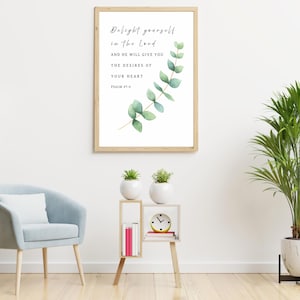 Delight Yourself in the LORD Bible Verse Wall Art | Christian Home ...