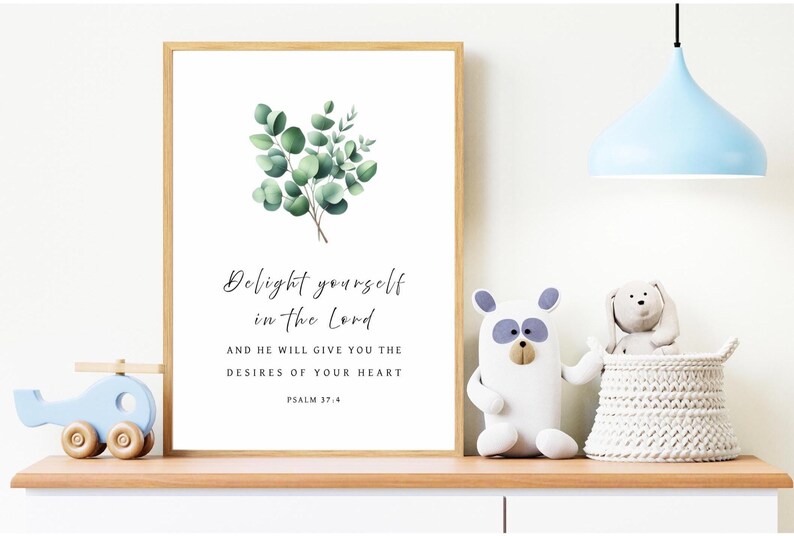 Psalm 37:4 Scripture Print | Christian Home Decor (digital Download) - Etsy