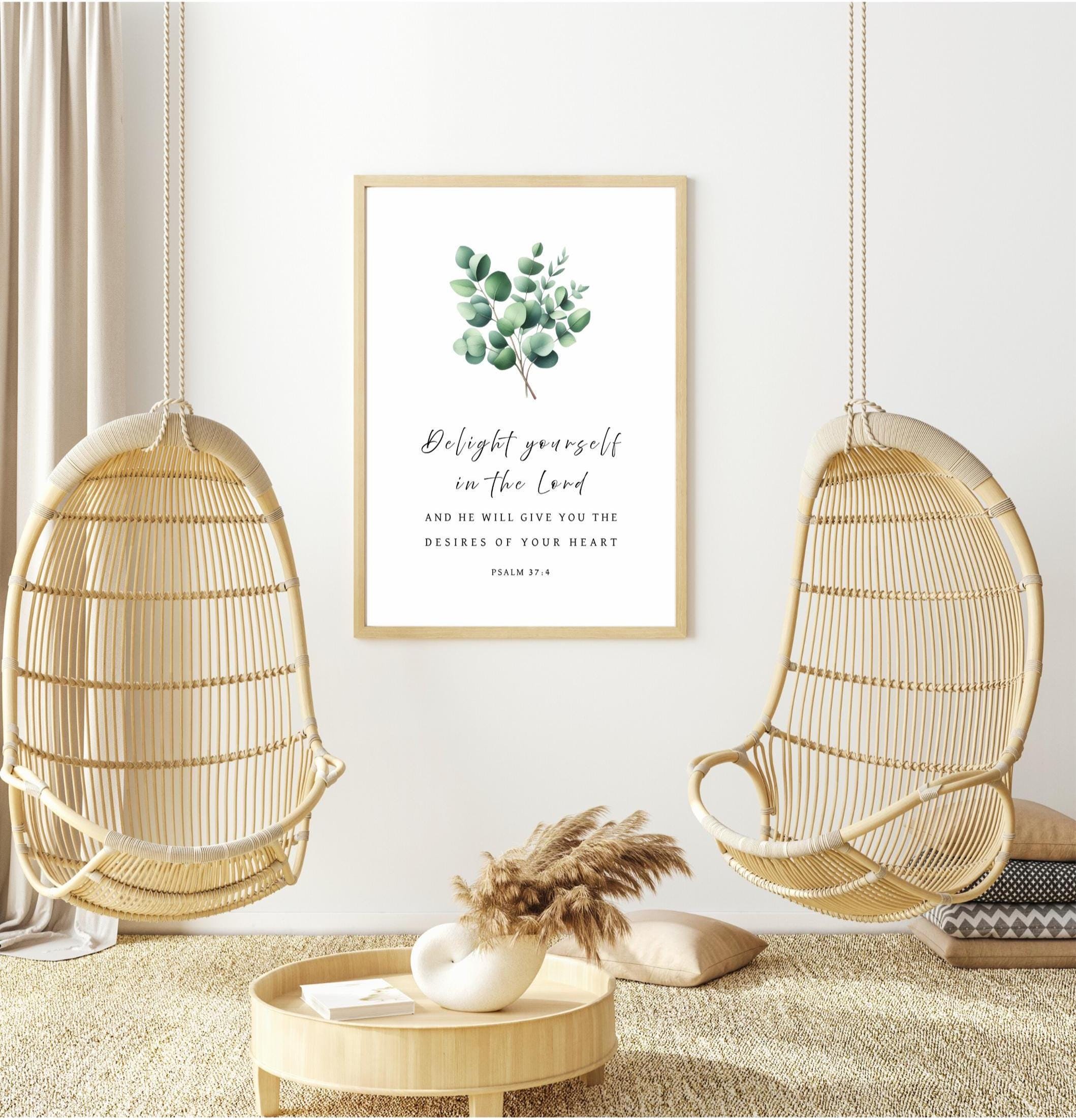 Psalm 37:4 Printable Bible Verse Wall Art | Christian Home Decor ...