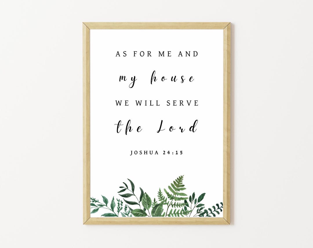 Joshua 24:15 Printable Bible Verse Wall Art | Christian Home Decor ...