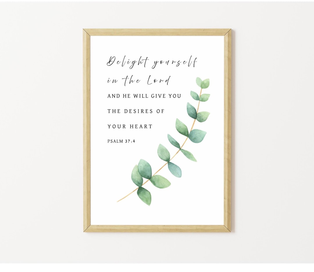 Delight Yourself in the LORD Bible Verse Wall Art | Christian Home ...