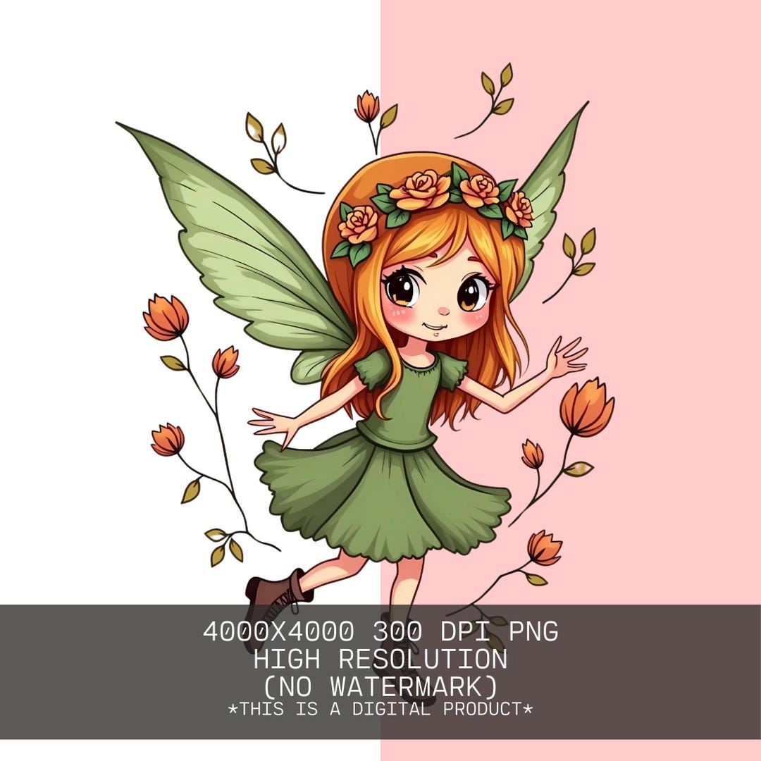 6pcs Clip Art Fairy Pixie 4000x4000px 300dpi PNG Format - Etsy
