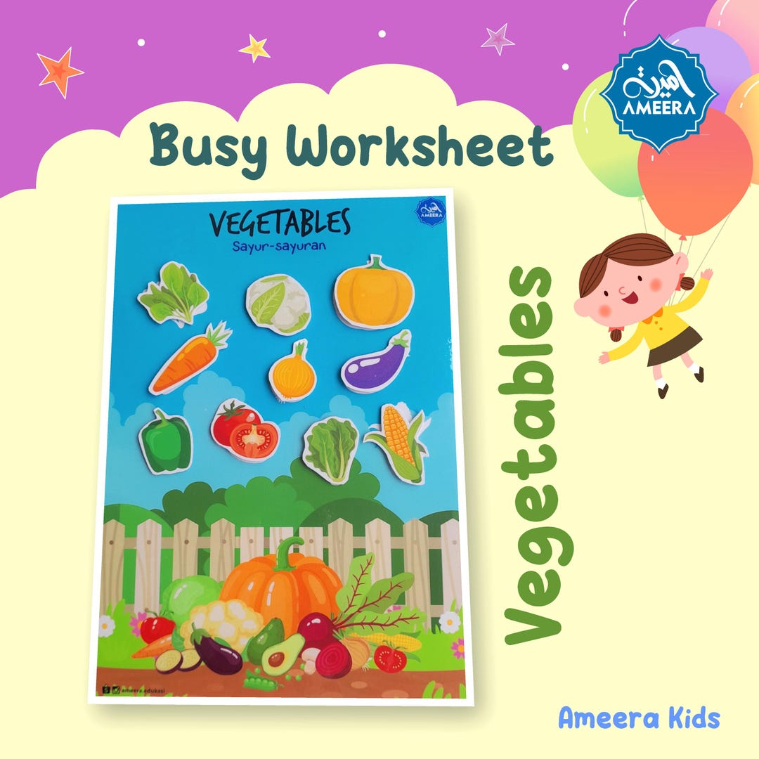 Busy Worksheet With the Theme of Vegetables for Children. Printable ...