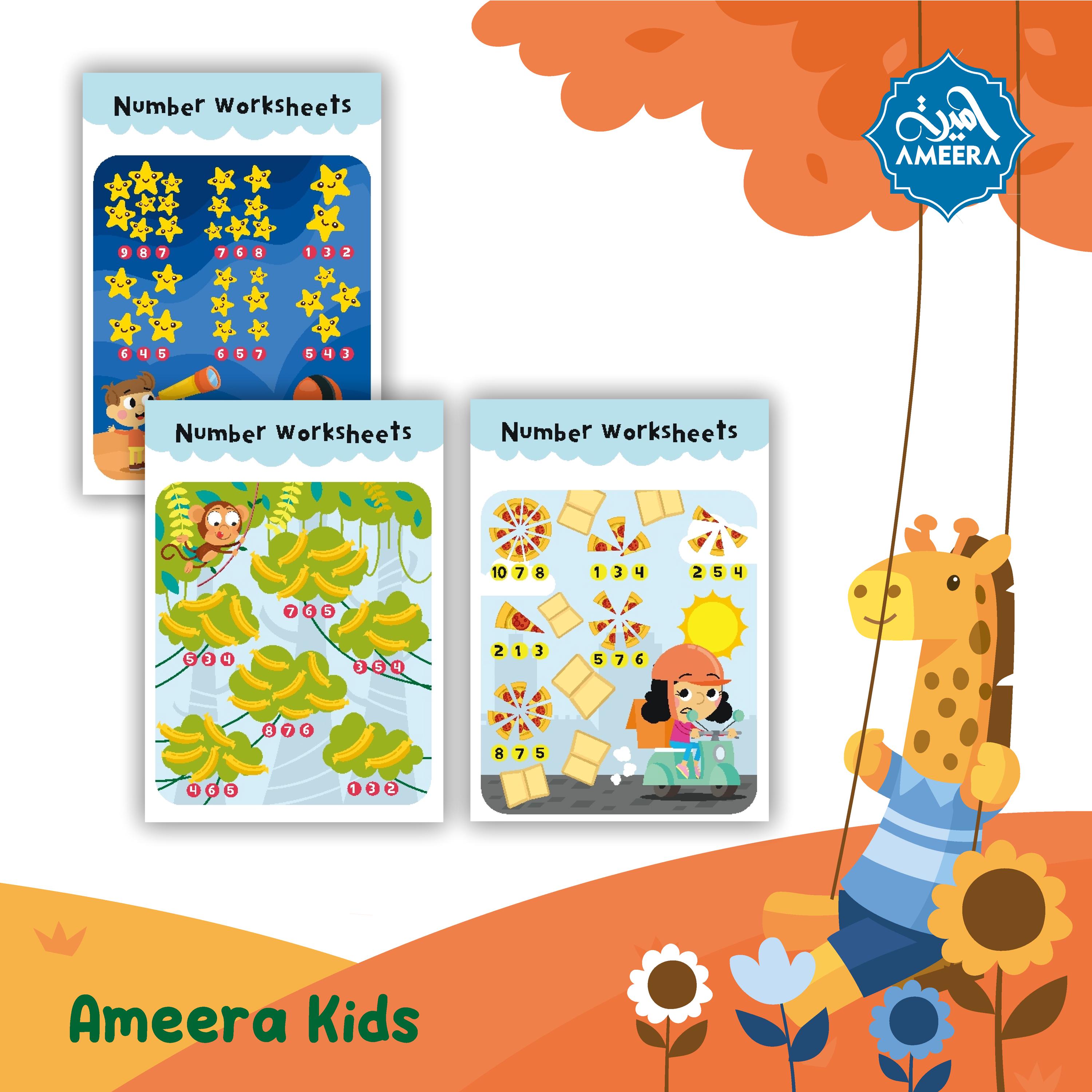 Number Counting Activity for Kids PDF File. Printable Worksheets - Etsy