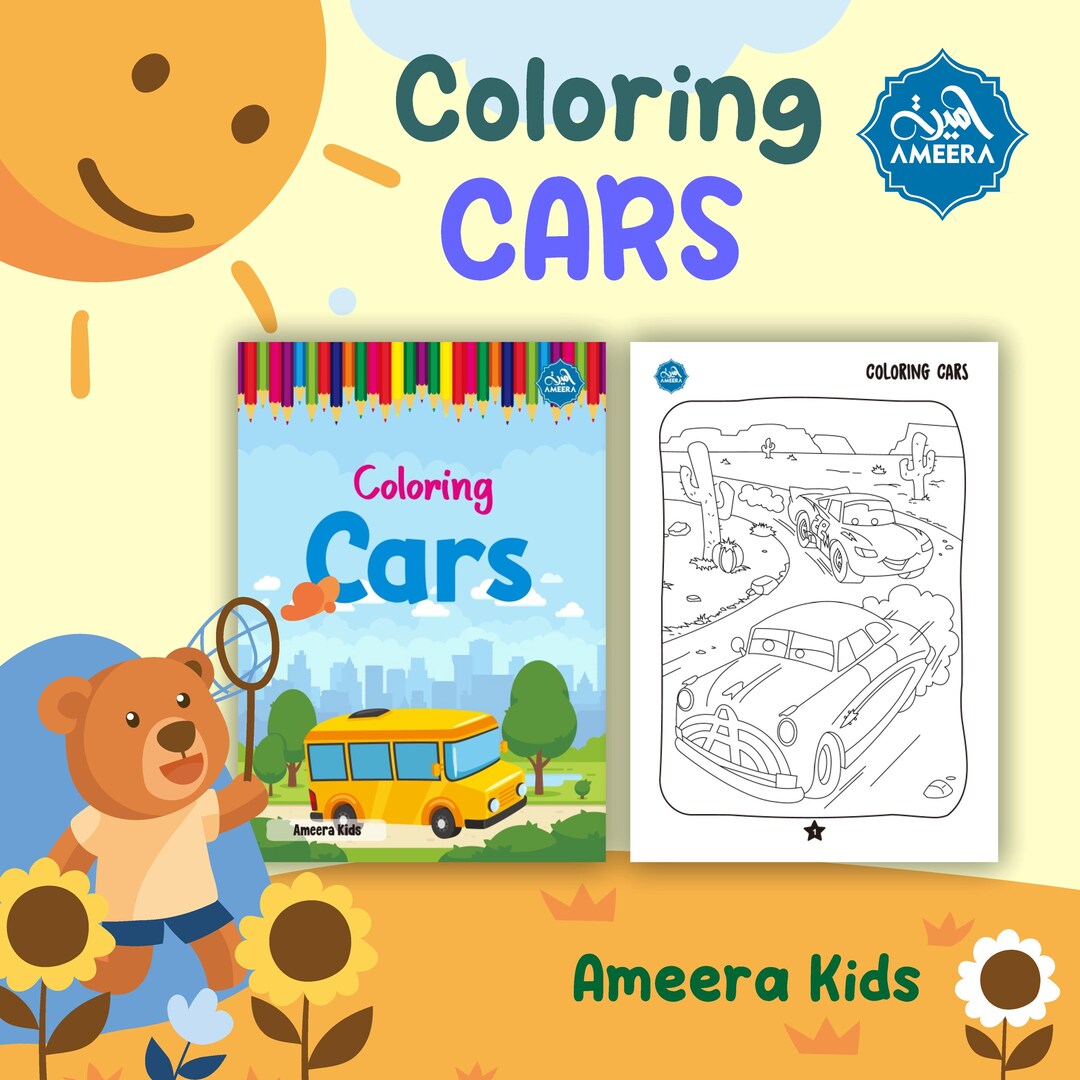 Coloring Cars for Kids - Etsy