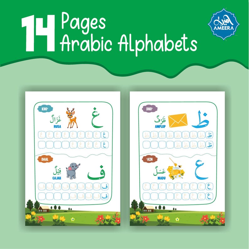 Printable Worksheets for Writing Hijaiyah Arabic Letters - Etsy