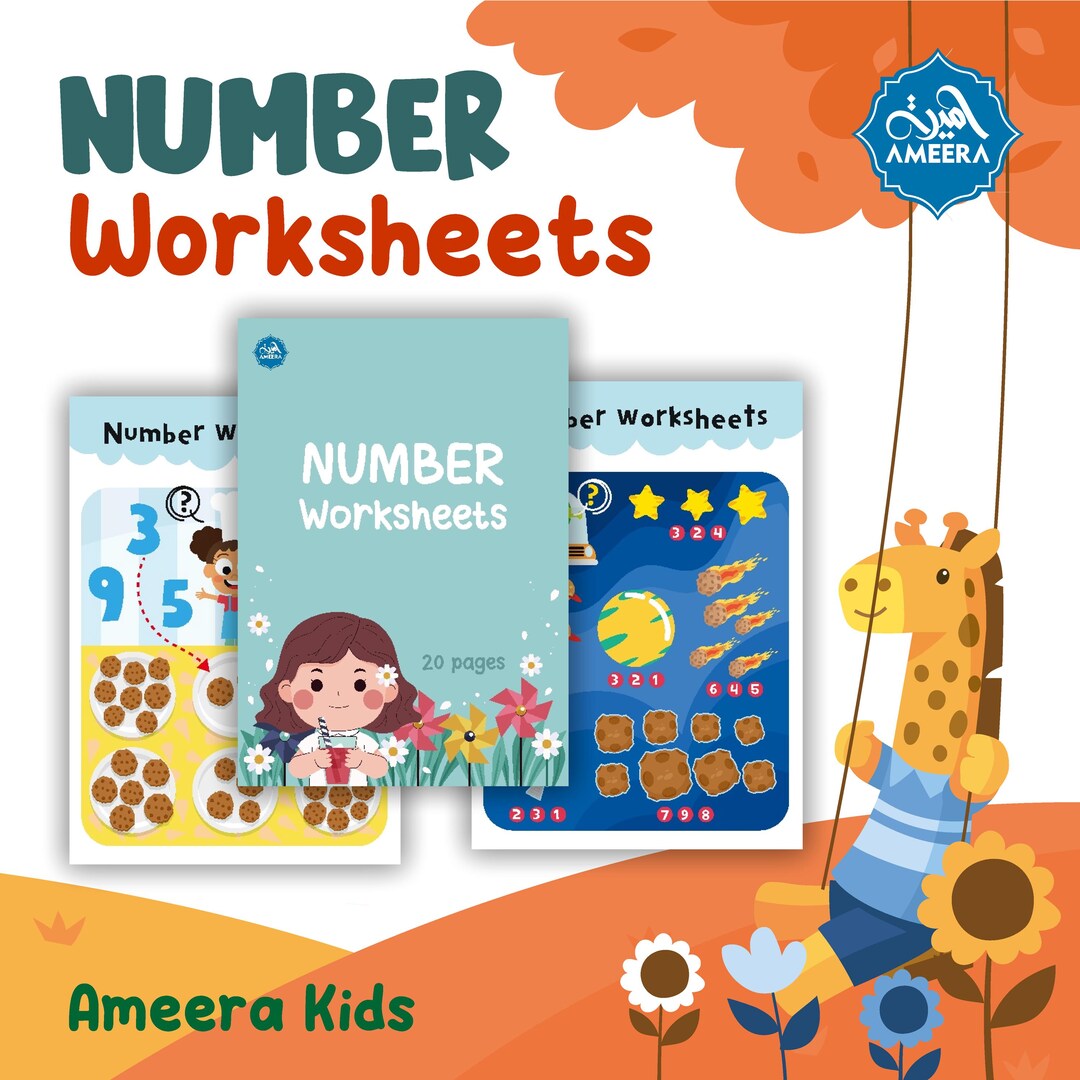 Number Counting Activity for Kids PDF File. Printable Worksheets - Etsy