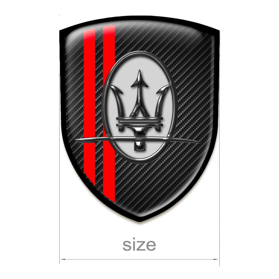 Maserati Emblem Shield: Domed Logo Sticker, Car Tuning Exterior Badge ...