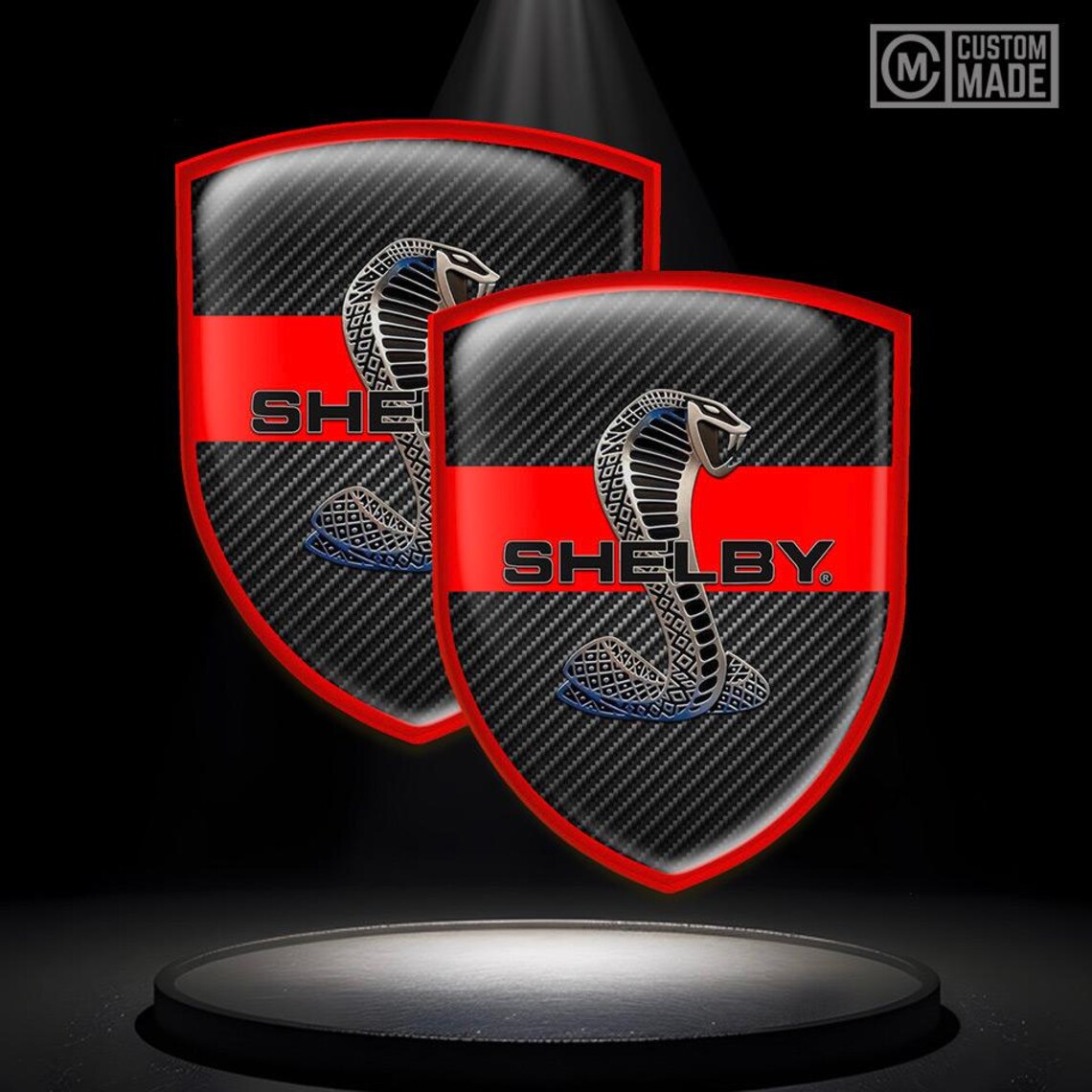 Shelby Cobra Silicone Logo Badge – Car Emblem Sticker for Fender ...