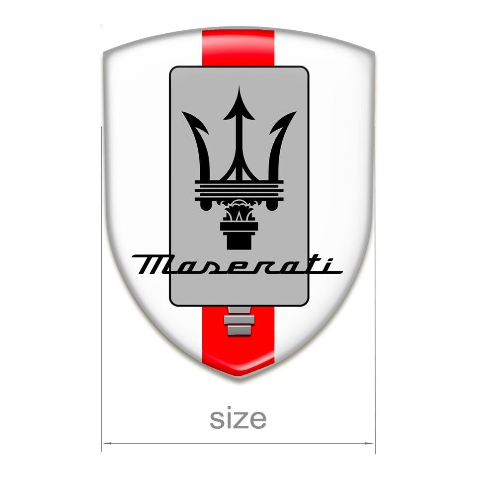 Maserati Emblem Shield: Domed Logo Sticker, Car Tuning - Etsy