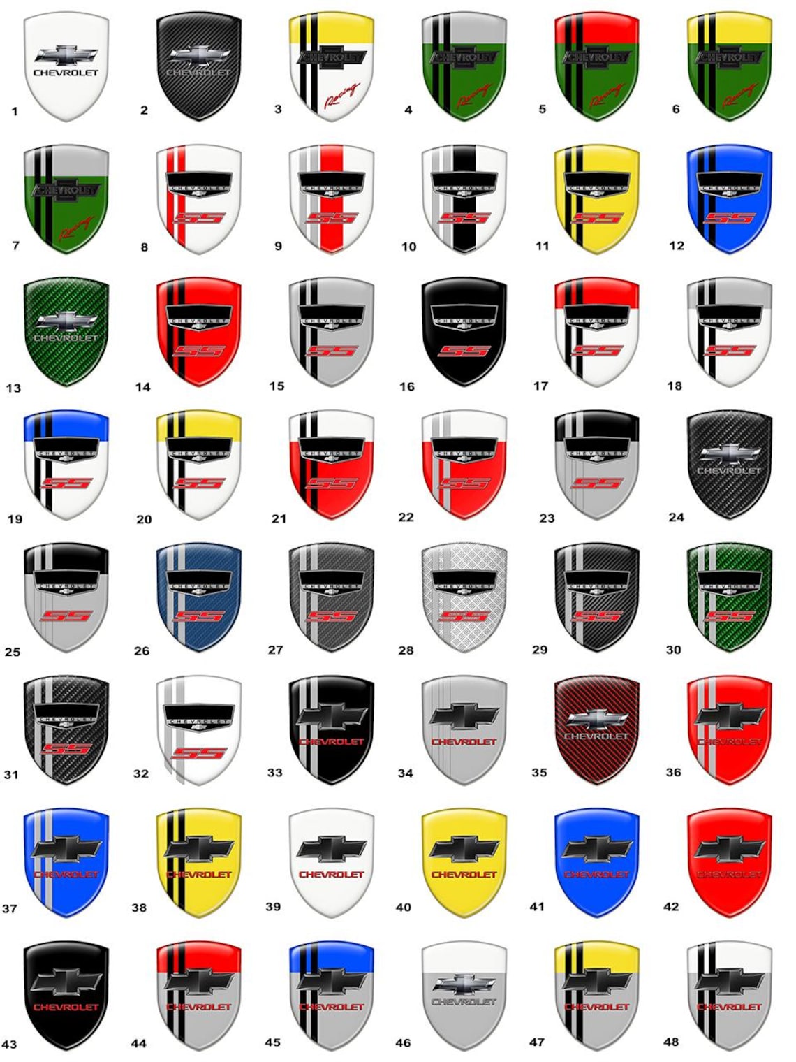 Chevrolet Logo Badge Car Emblem Sticker for Fender, Bumper & Interior ...