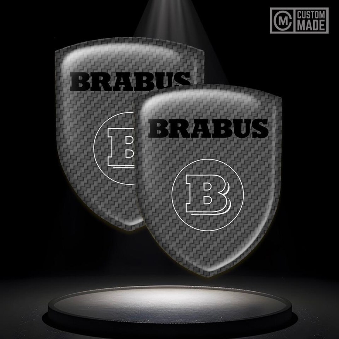 Brabus Car Emblem Sticker – Silicone Logo Badge for Bumper & Interior ...
