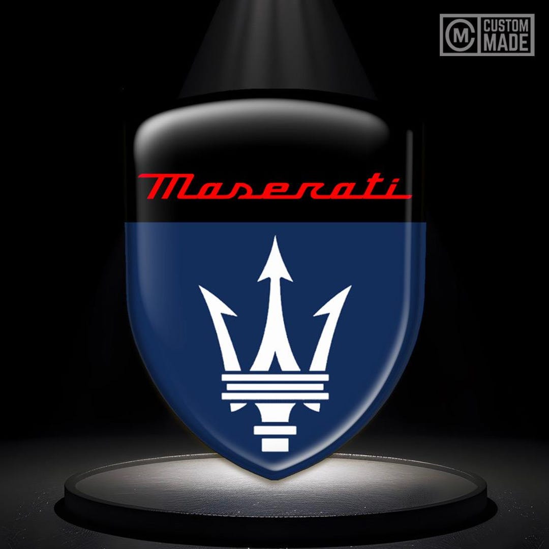 Maserati Emblem Shield: Domed Logo Sticker, Car Tuning - Etsy