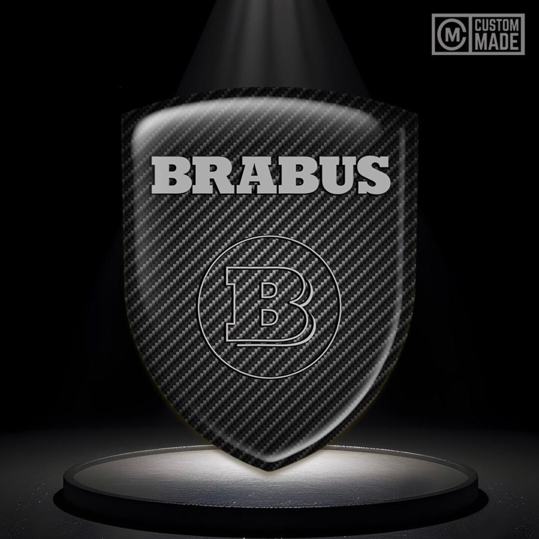 Brabus Domed Emblem Shield Car Tuning Emblem Sticker Fender Silicone ...