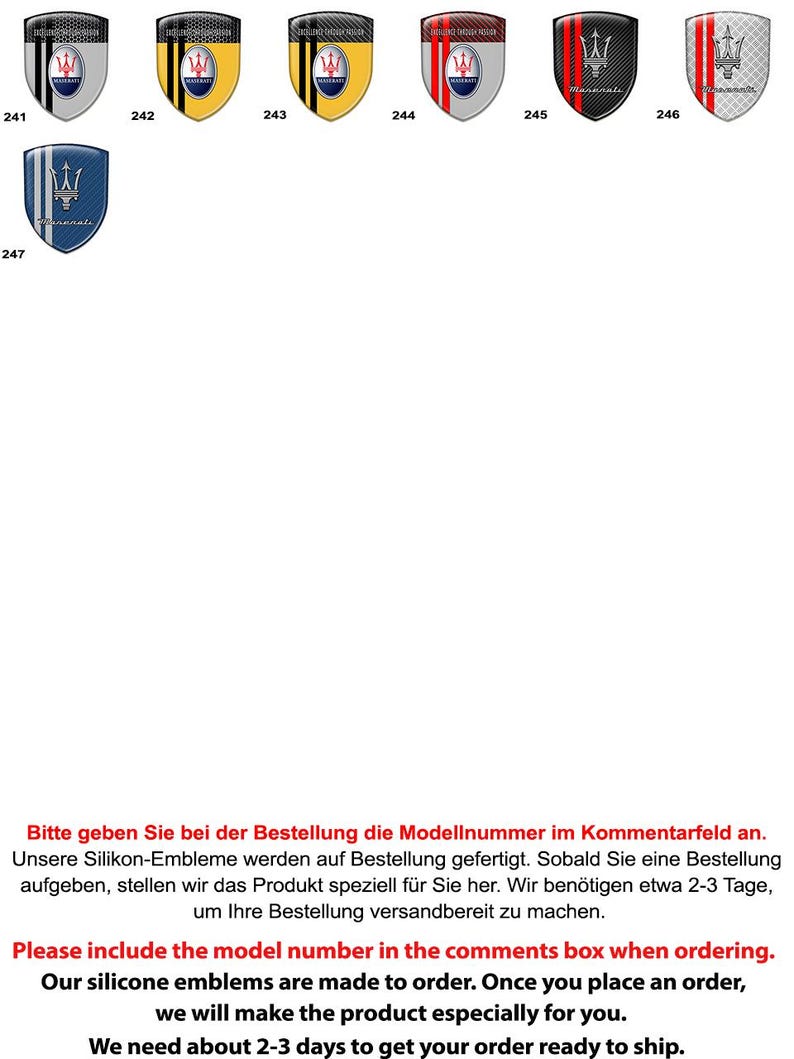 Maserati Interior Emblem Shield Car Tuning Emblem Exterior Sticker ...