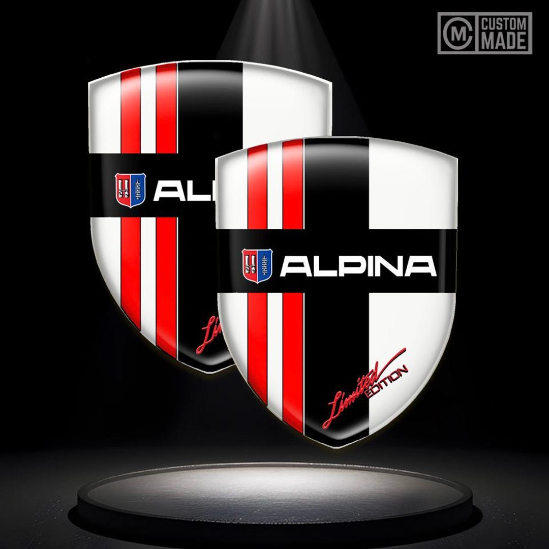 Alpina Car Emblem Sticker – Silicone Logo Badge for Bumper & Interior ...
