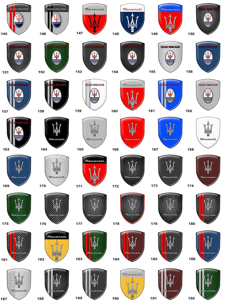 Maserati Interior Emblem Shield Car Tuning Emblem Exterior Sticker ...