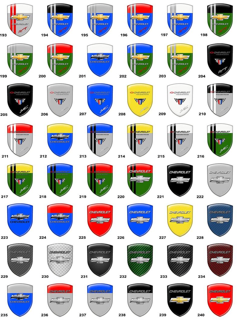 Chevrolet Logo Badge Car Emblem Sticker for Fender, Bumper & Interior ...