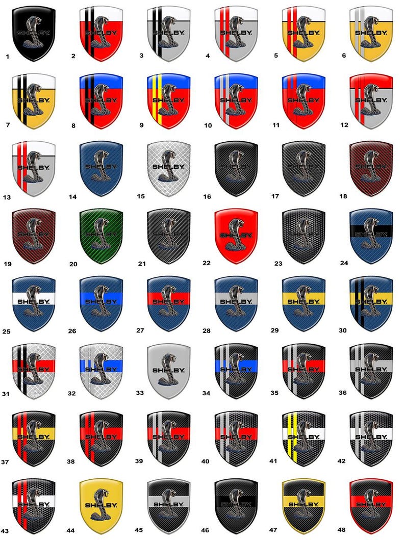 Shelby Cobra Silicone Logo Badge – Car Emblem Sticker for Fender ...