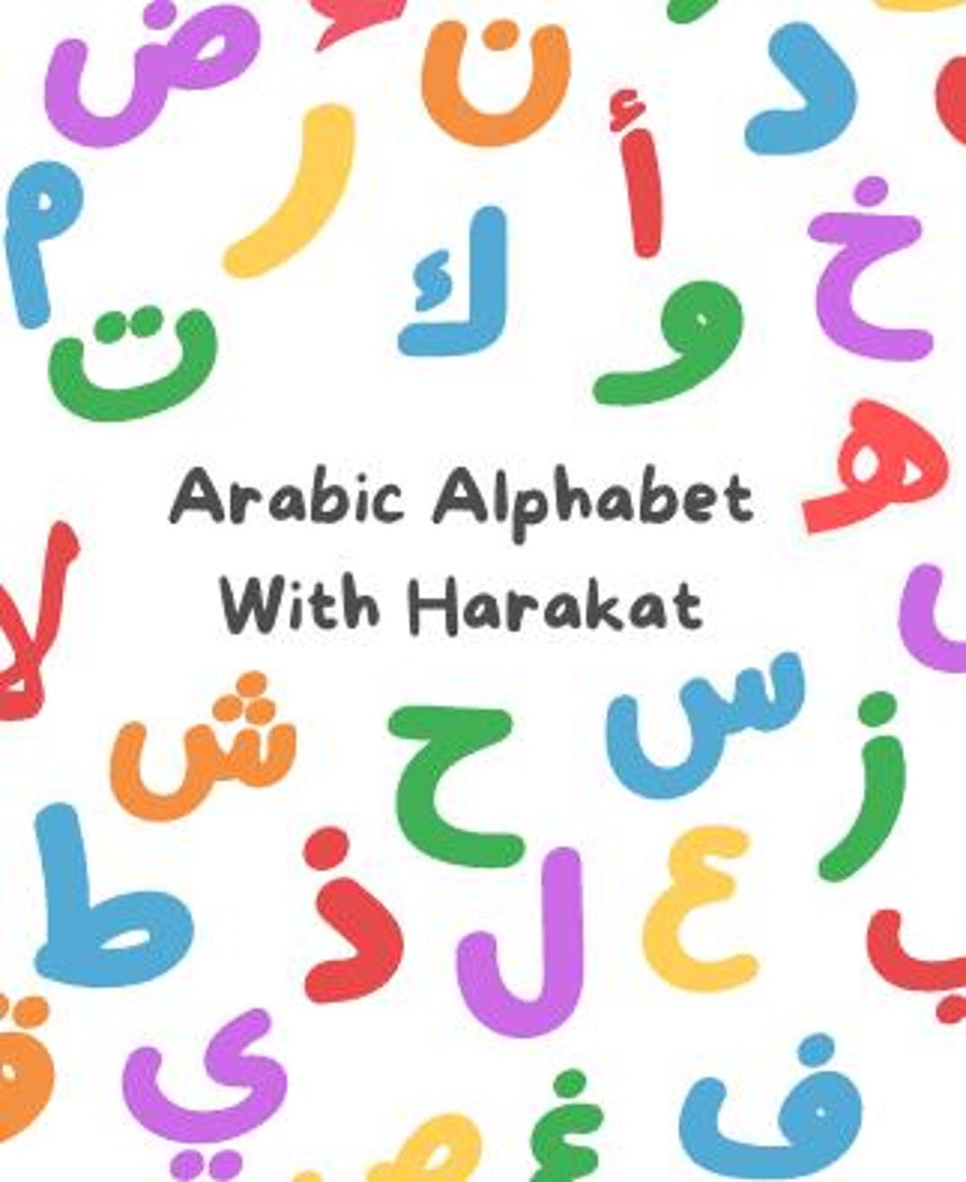 Arabic Alphabet Flashcards With Harakat & Pronunciation – Printable ...