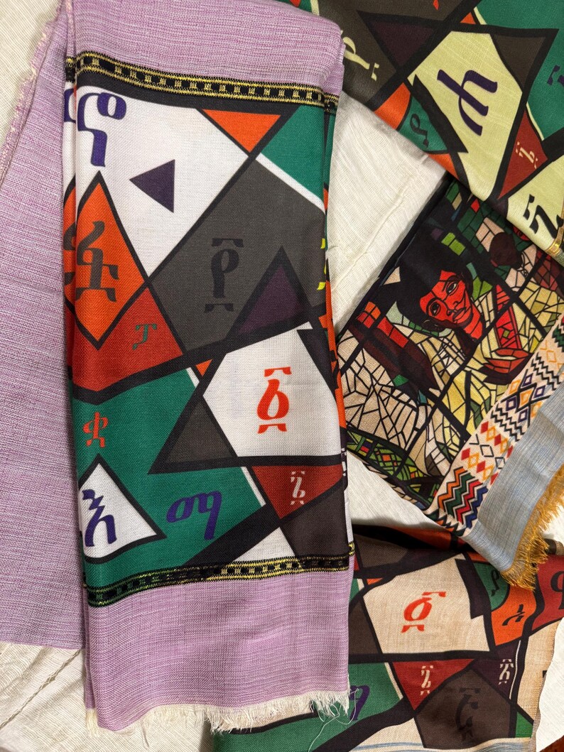 Ethiopian Ge’ez Script Scarf / Shawl - Etsy